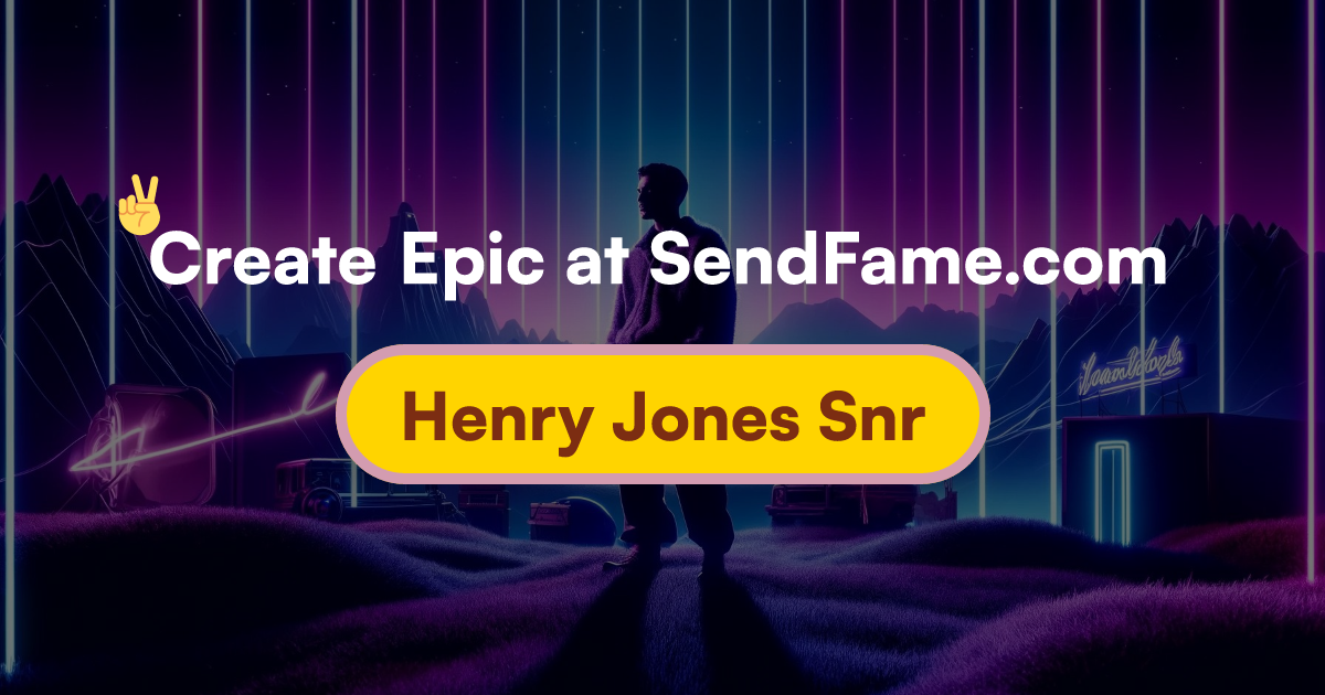 Henry Jones Snr AI Video Generator - SendFame