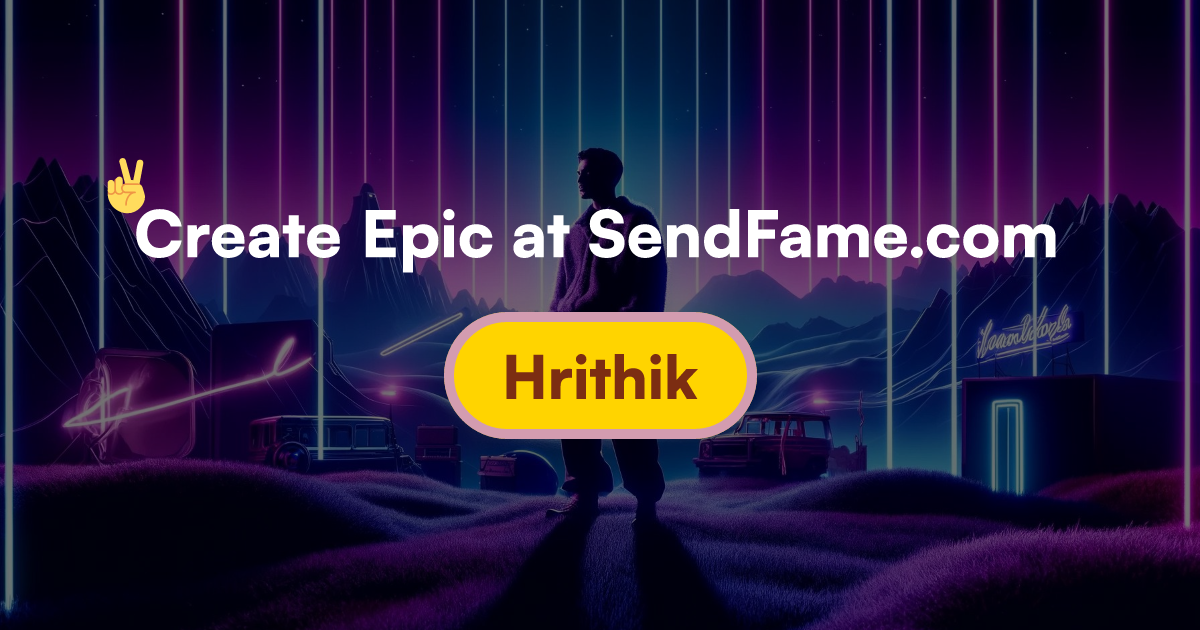 Hrithik AI Video Generator - SendFame