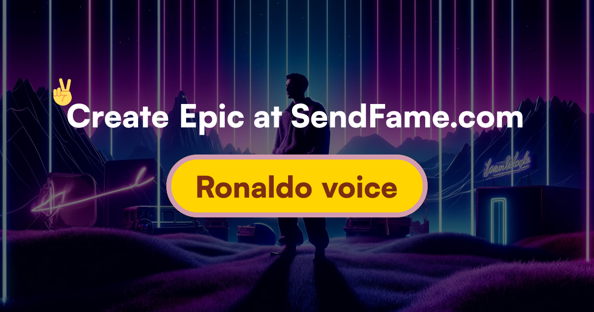 Ronaldo voice AI Voice - Text to Speech with Video Generation