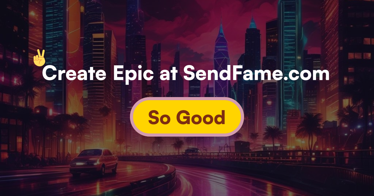 So Good | AI Music Generator Studio by SendFame