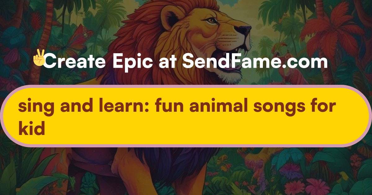 sing and learn: fun animal songs for kid | AI Music Generator Studio by ...
