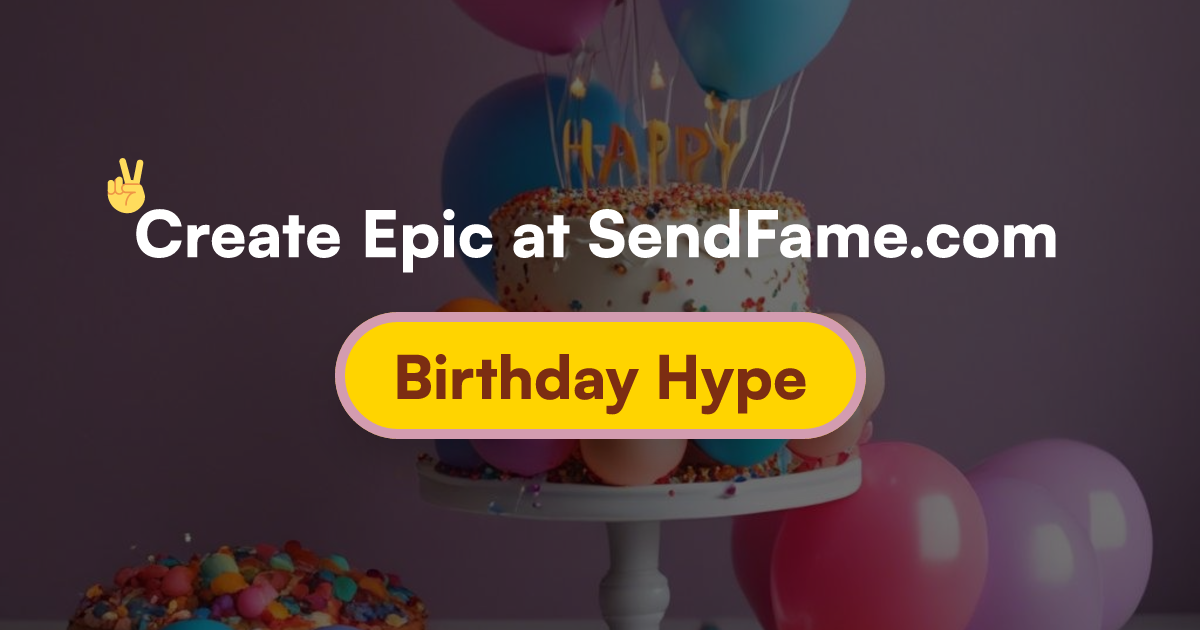 Birthday Hype | AI Music Generator Studio by SendFame
