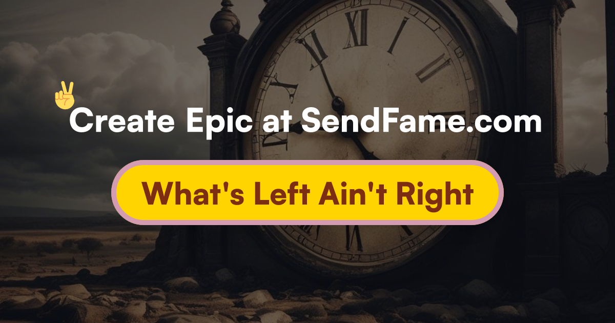 What's Left Ain't Right | AI Music Generator Studio by SendFame