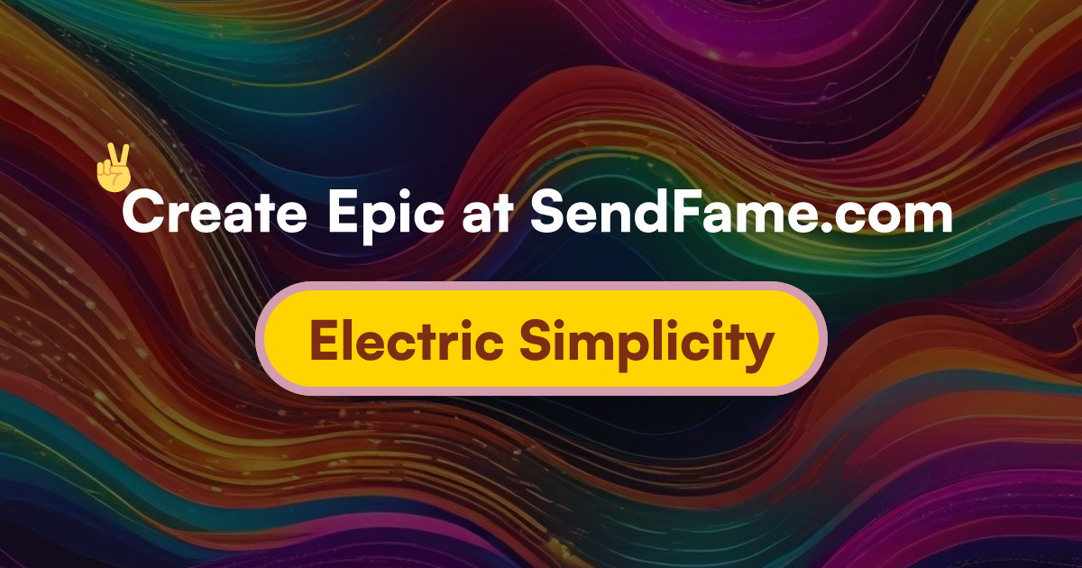 Electric Simplicity | AI Music Generator Studio by SendFame