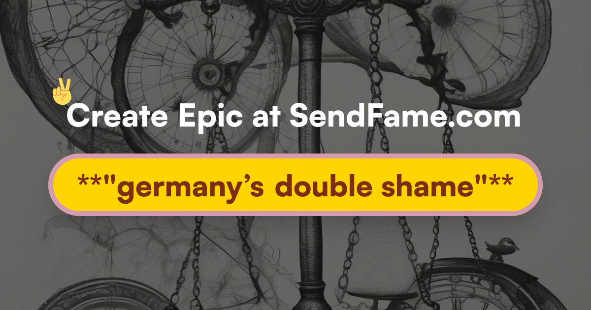 **"germany’s double shame"** | AI Music Generator Studio by SendFame