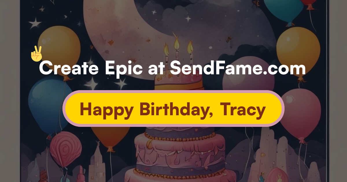 Happy Birthday, Tracy | AI Music Generator Studio by SendFame