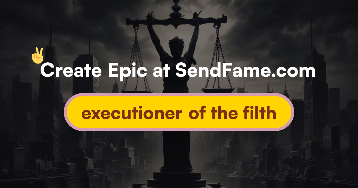 executioner of the filth | AI Music Generator Studio by SendFame