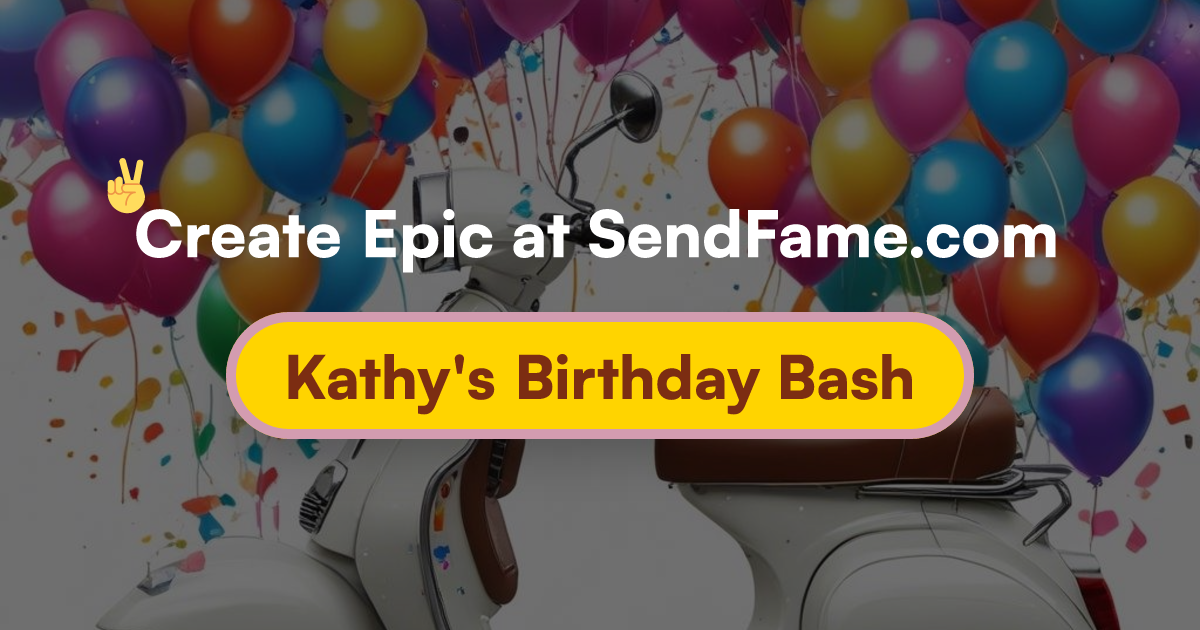 Kathy's Birthday Bash | AI Music Generator Studio by SendFame