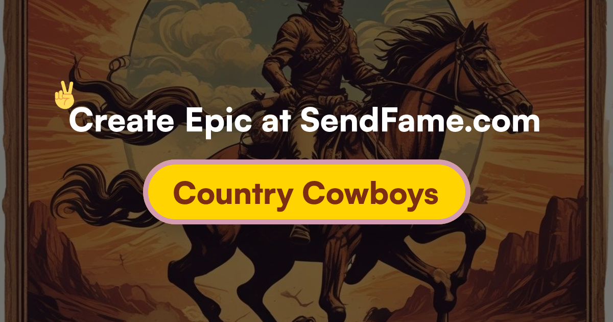 Country Cowboys | AI Music Generator Studio by SendFame