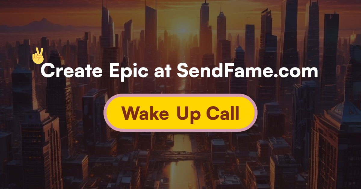 Wake Up Call | AI Music Generator Studio by SendFame