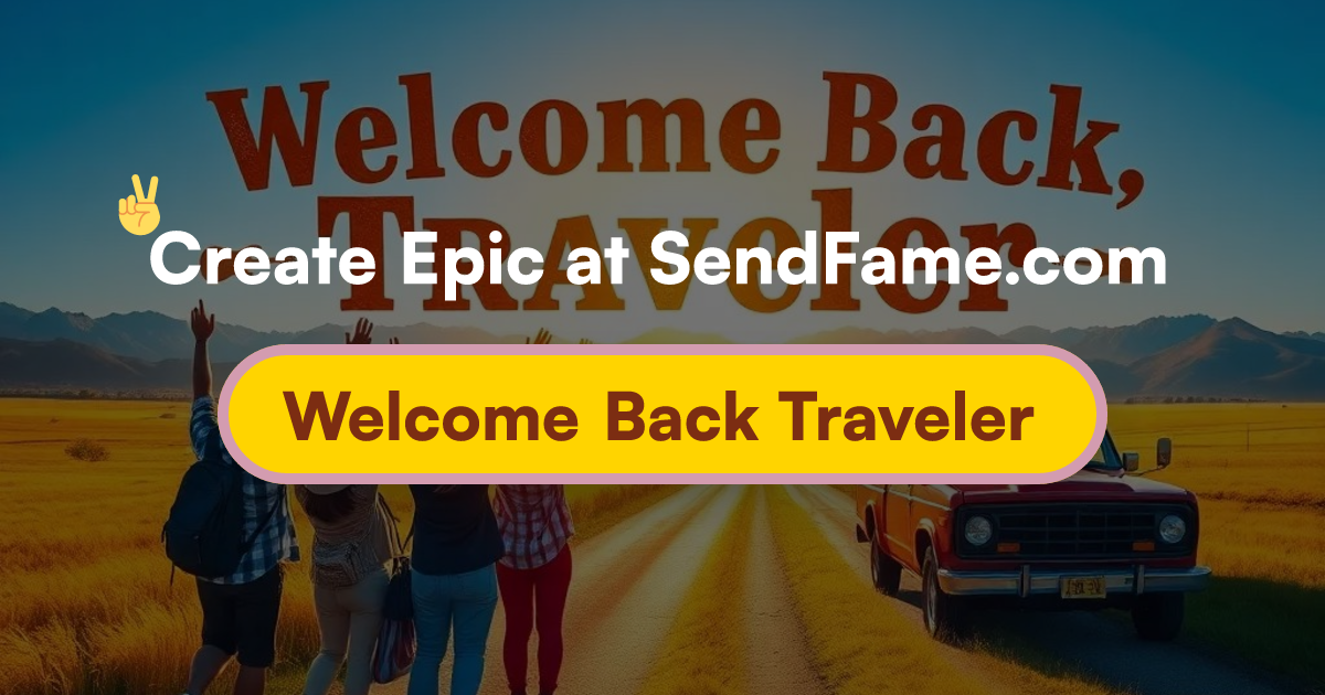 Welcome Back Traveler | AI Music Generator Studio by SendFame