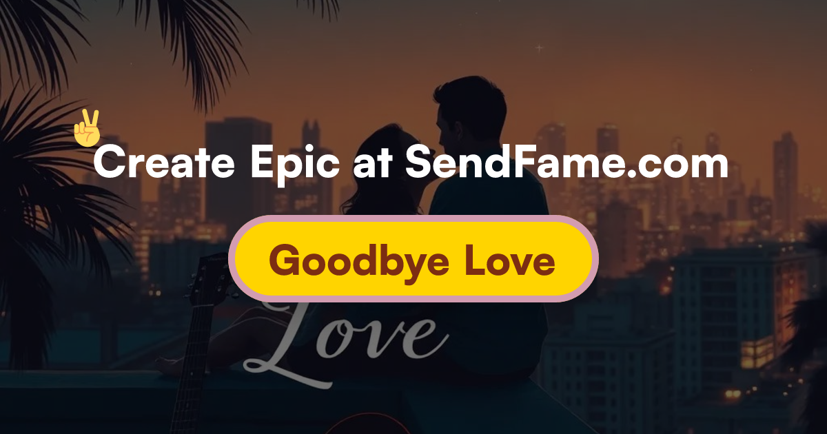 Goodbye Love | AI Music Generator Studio by SendFame