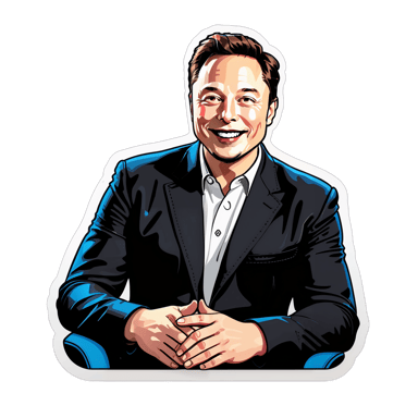 Elon Musk Cartoon Stickers - AI Sticker Generator